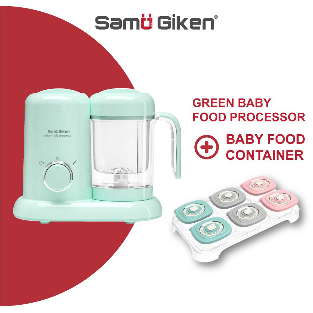 pengadun Samu Giken 4 in 1 Baby Food Processor Maker Mixer Blender - Heating / Steam / Defrost ...