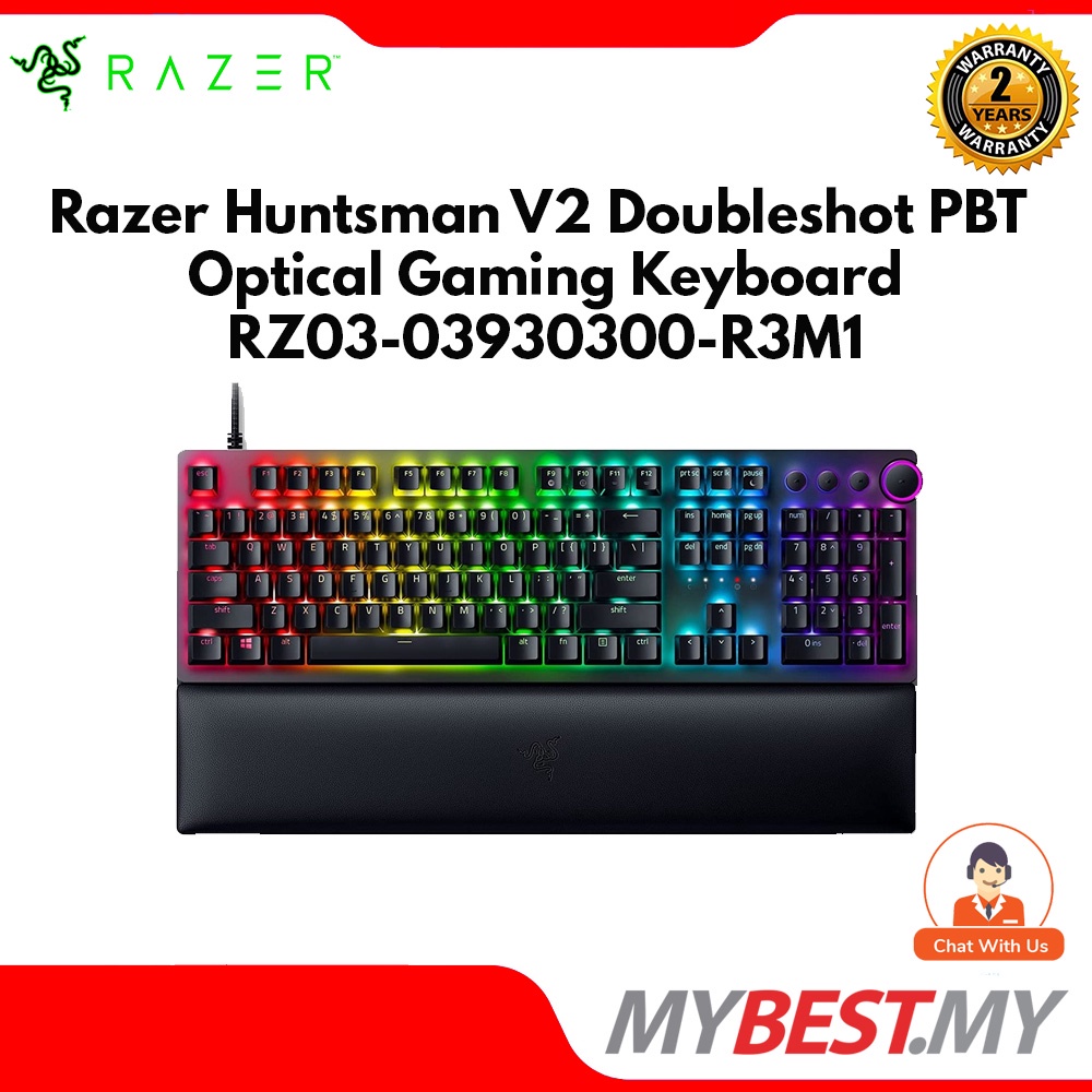 Razer Huntsman V2 Doubleshot PBT Optical Gaming Keyboard - Linear PUBG ...