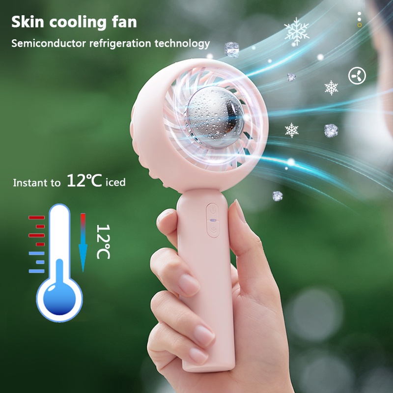 Electric Handheld Fan 2000mAh USB Rechargeable Mini Portable Fan ...