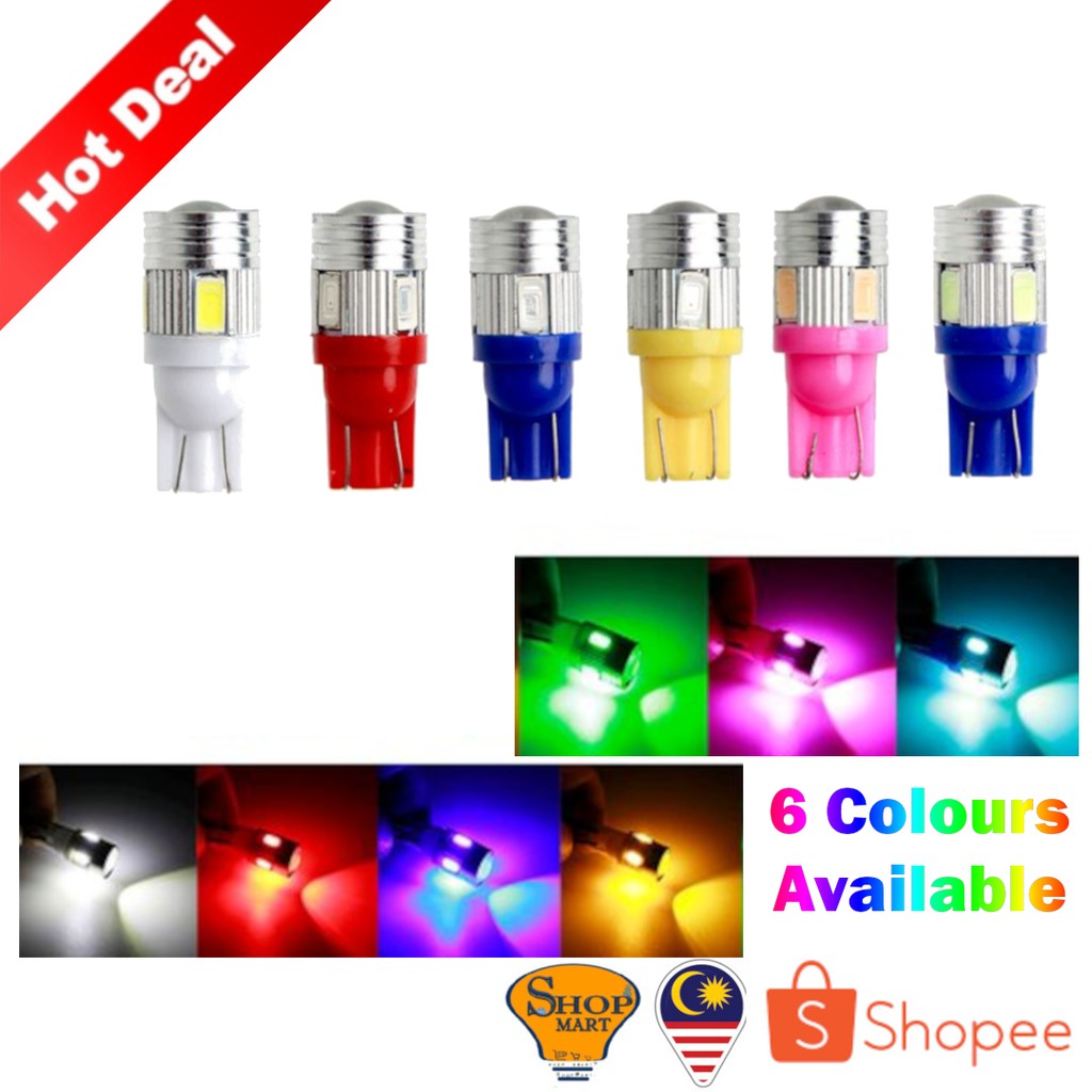 Car T10 Led Bulb Light Bulbs 5630 6SMD Led Wedge Light Persona New Saga ...