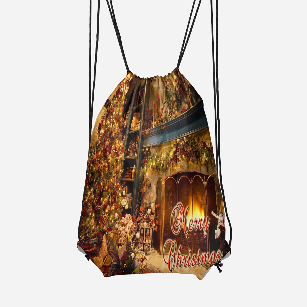 Latest Merry Christmas Full Printing drawstring bag / String bag Art 42 ...