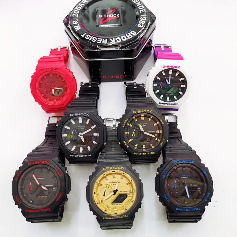 GS Jam Digital Analog Ga2100 Jamtangan Warna Navy Blue / Grey/ Camo ...