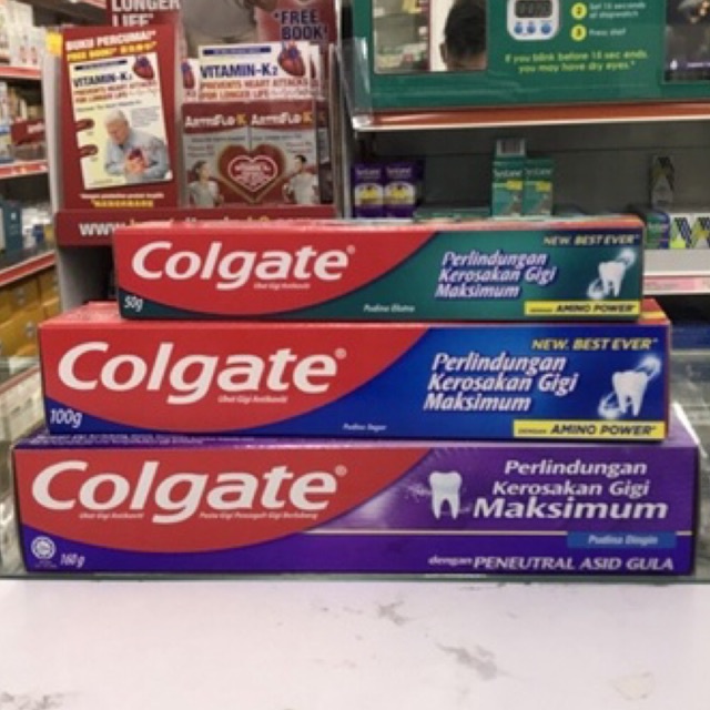 COLGATE TOOTHPASTE FRESH COOL MINT GREAT REGULAR FLAVOR COOL MINT + SUGAR ACID NEUTRALIZER 50G ...