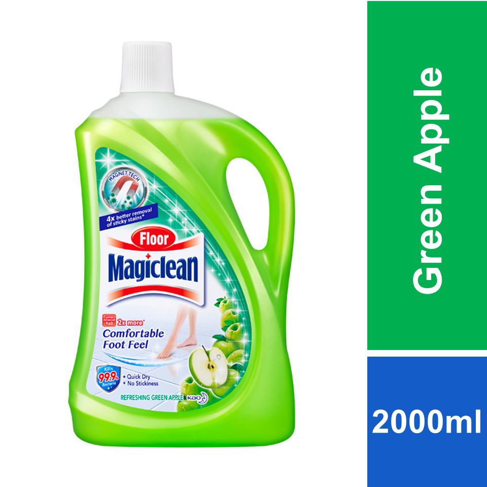 MAGICLEAN Floor Cleaner Green Apple 2000ml | Shopee Malaysia