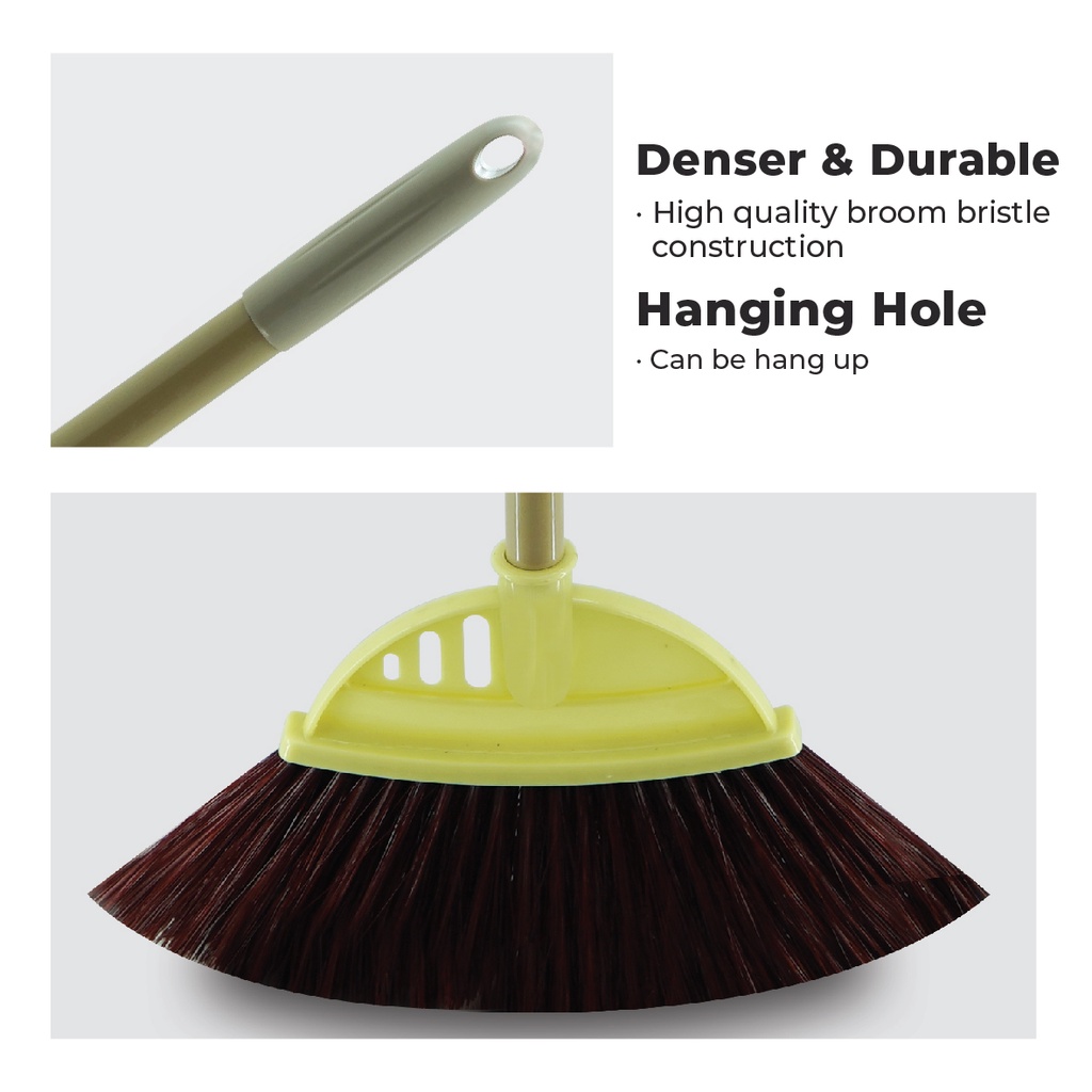 ECO LIVING Nylon Soft Brush Broom With Hanging Hole,Household Sweeping Tools,Penyapu Lantai,ECO ...