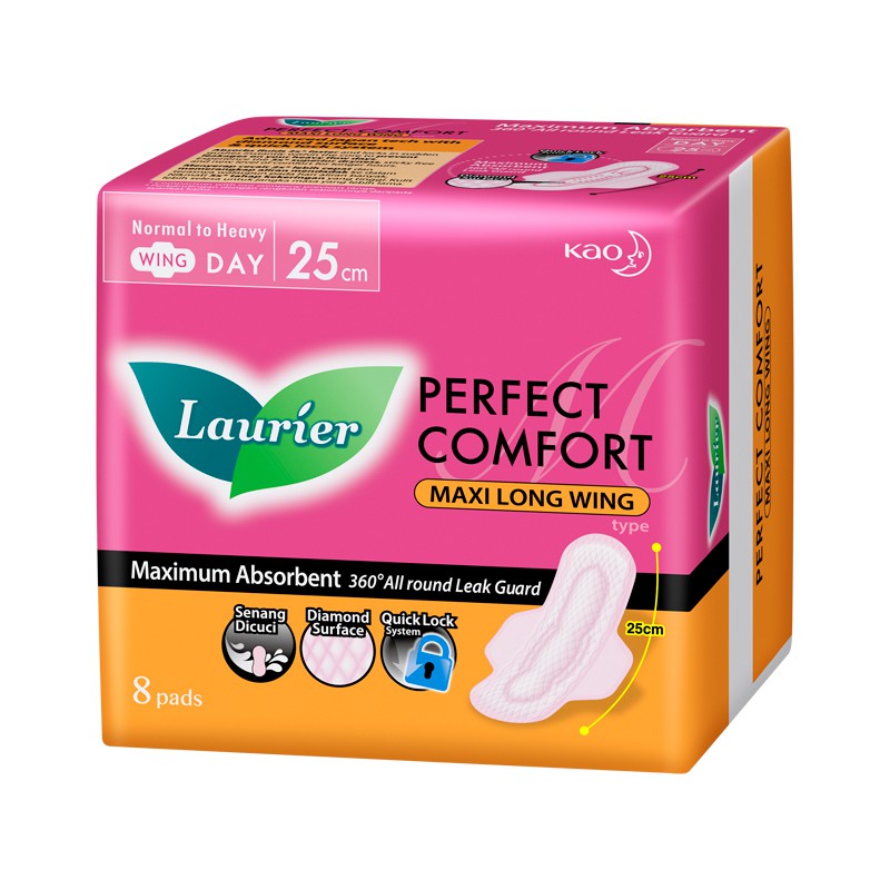LAURIER Super Maxi Long Wing (25cm x 8s) | Shopee Malaysia
