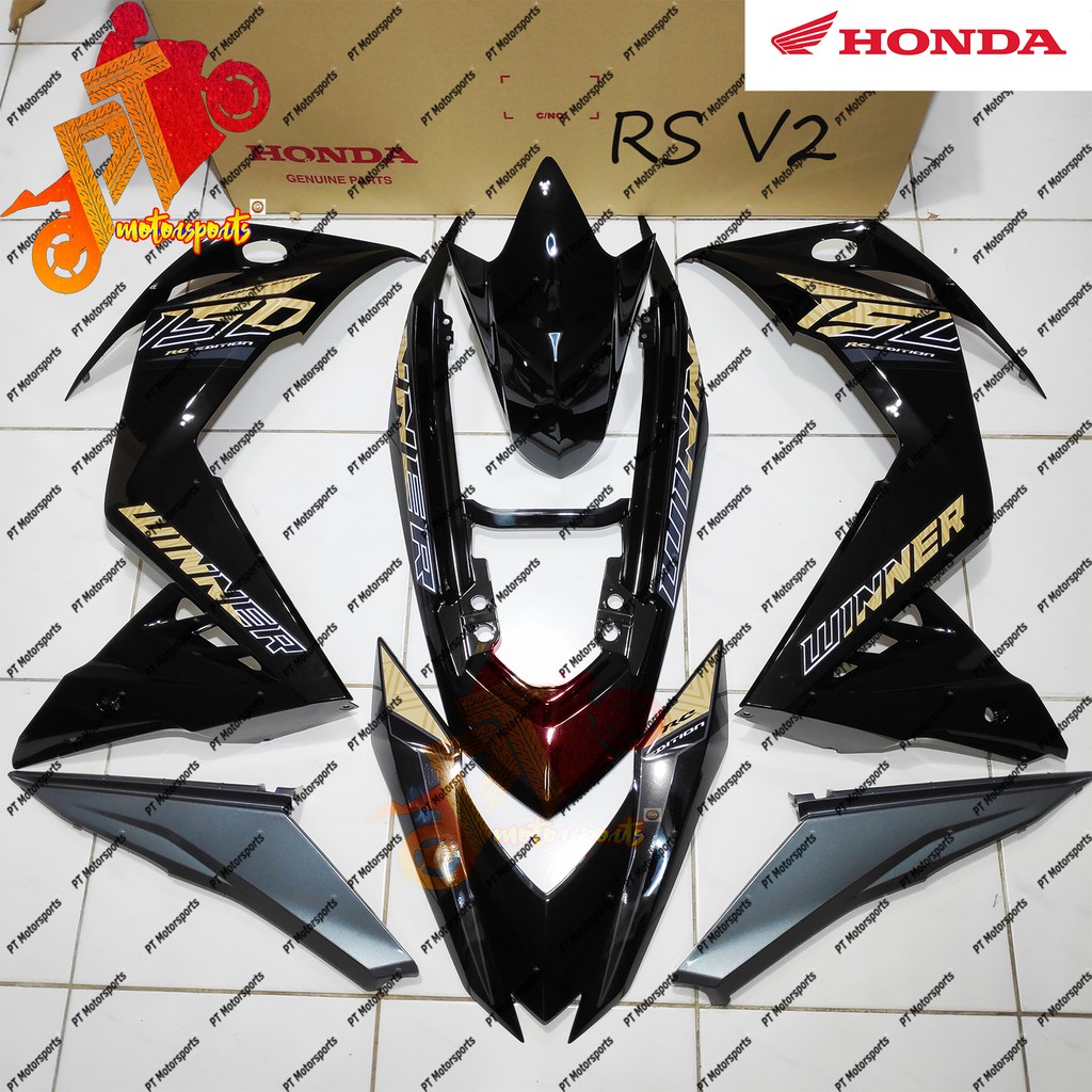 Honda Rs 150 V1 V2 Cover Set Black body set Winner Original 9 | Shopee Malaysia