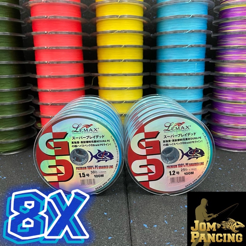 【Jom Pancing】LEMAX G9 8X Premium 💯% PE Braided Casting Fishing Line ...