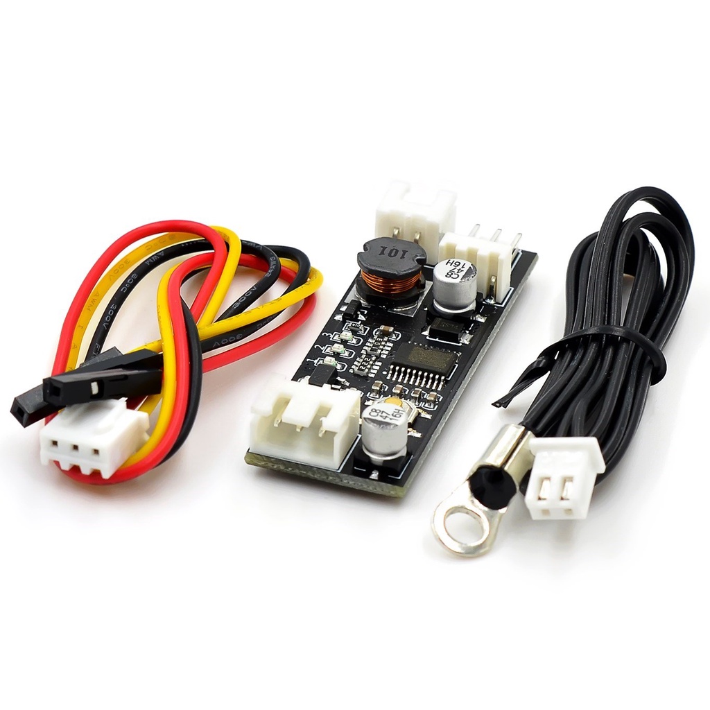 Single 12V 0.8A DC PWM 2-3 Wire Fan Temperature Control Speed Controller Chassis Computer Noise ...