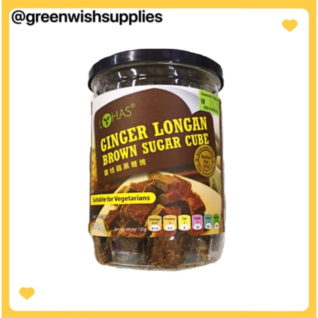 LOHAS - Ginger Longan Brown Sugar Cube, 姜桂圆黑糖块 (300g) Exp:04/2025 [No ...
