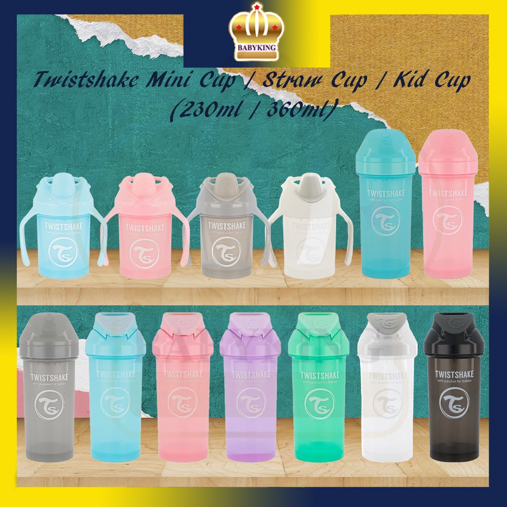 Original Twistshake Baby Mini Cup 230ml/Straw Cup 360ml/Kid Cup 360ml Water Bottle Botol Air ...