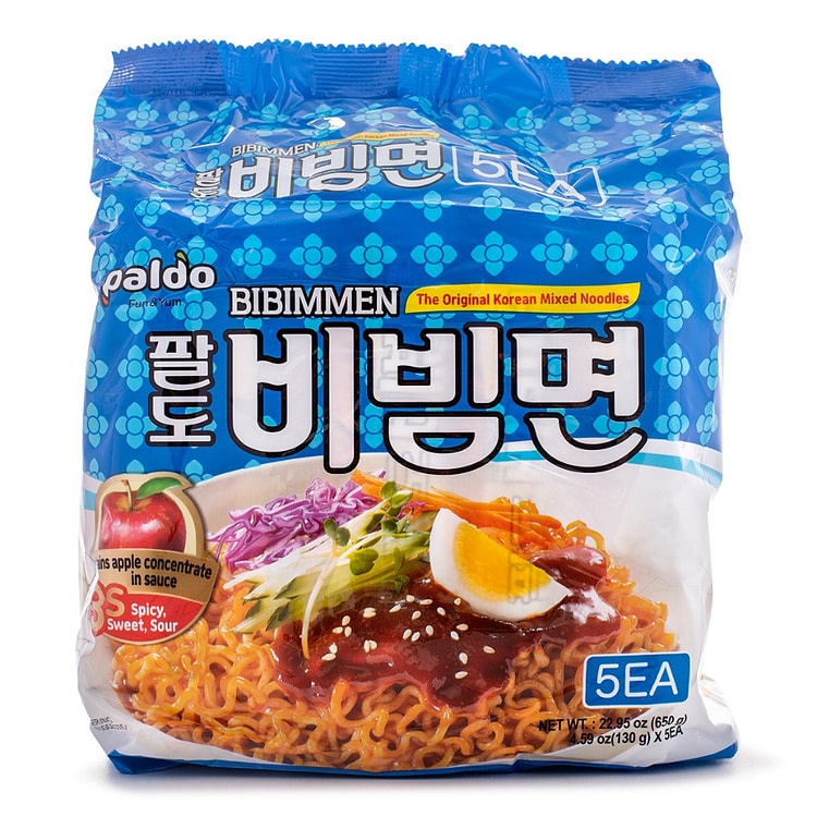 EXP 11/24 korea Paldo Bibim myun Cold Noodle instant ramen sweet spicy sauce (5×130G) | Shopee ...