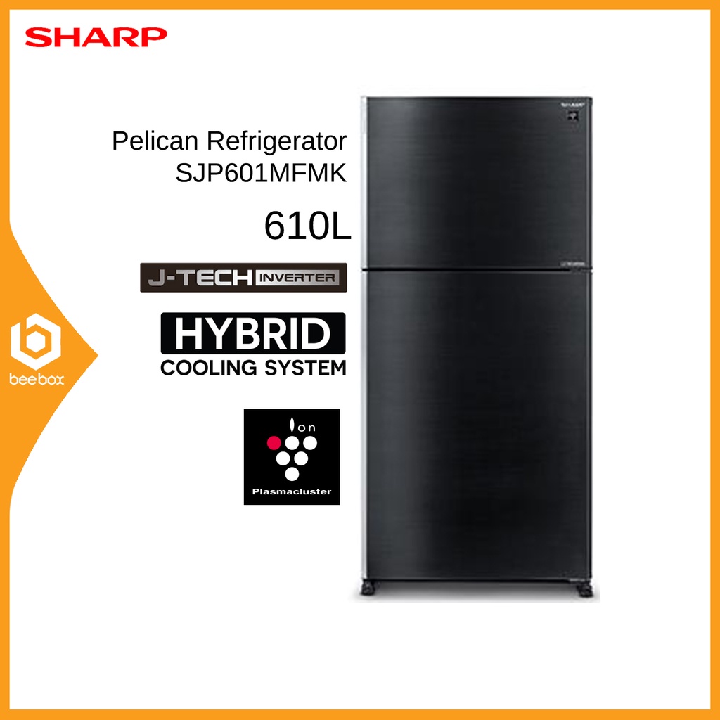 Sharp SJP601MFMK 610L Pelican Refrigerator J-Tech Inverter ...
