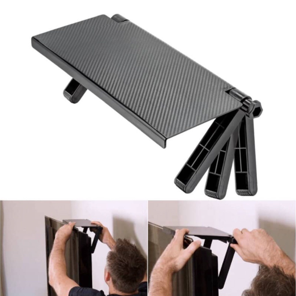 Top Shelf PVC Adjustable TV Screen Storage Rack Desk Computer Monitor ...