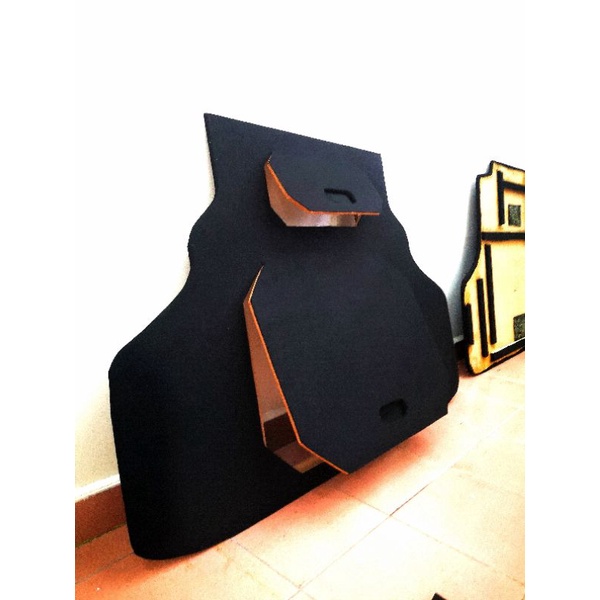 Proton Waja (waterproof/mdf board), colour(black/grey) rear bonet tayar ...