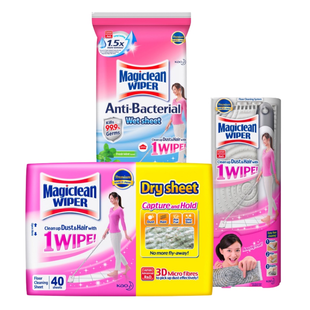 [Bundle Deal] MAGICLEAN Wiper Set + Wet Sheet + Dry Sheet Bundle ...