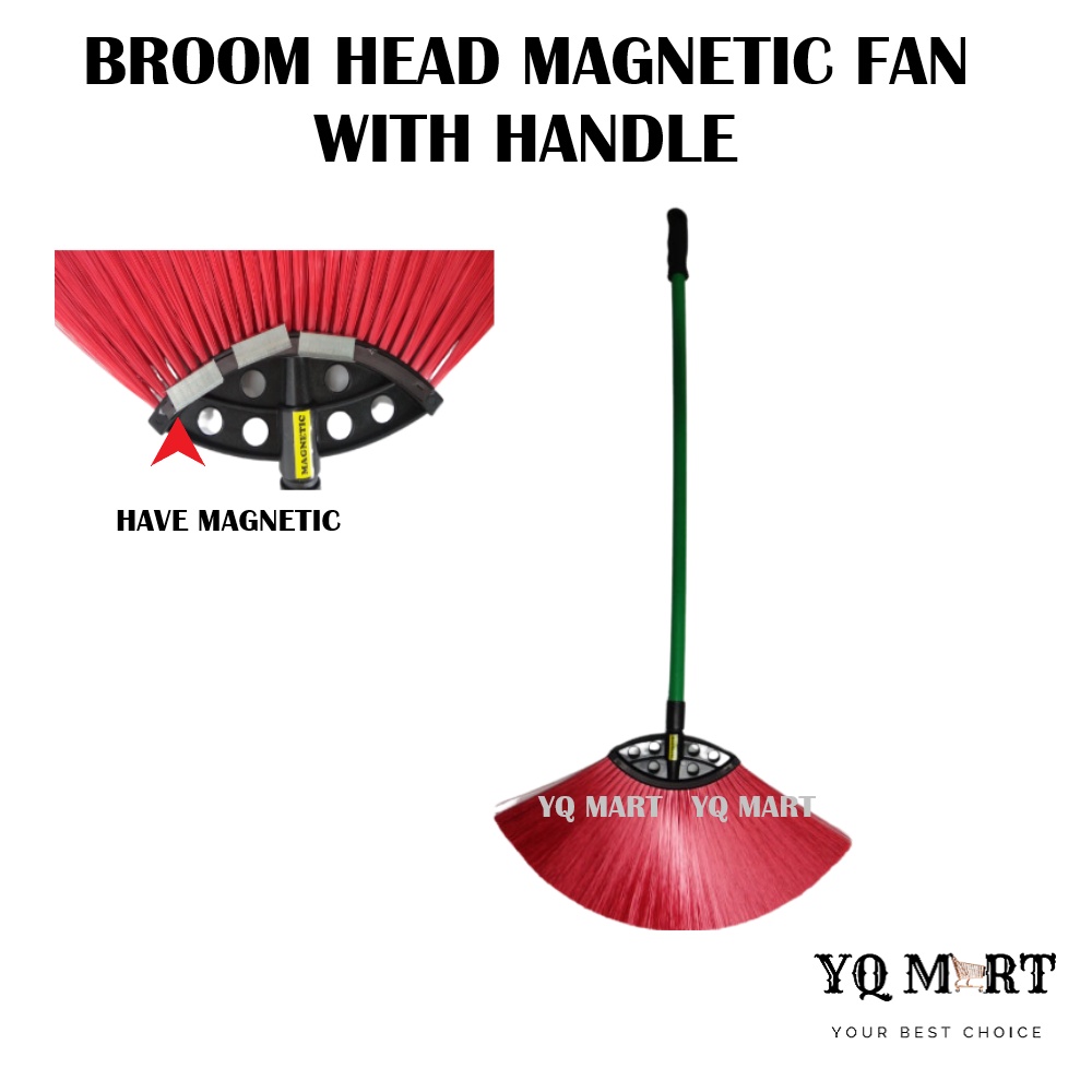 Broom Head Magnetic Fan/Floor Broom Plastic/Penyapu Lantai | Shopee ...