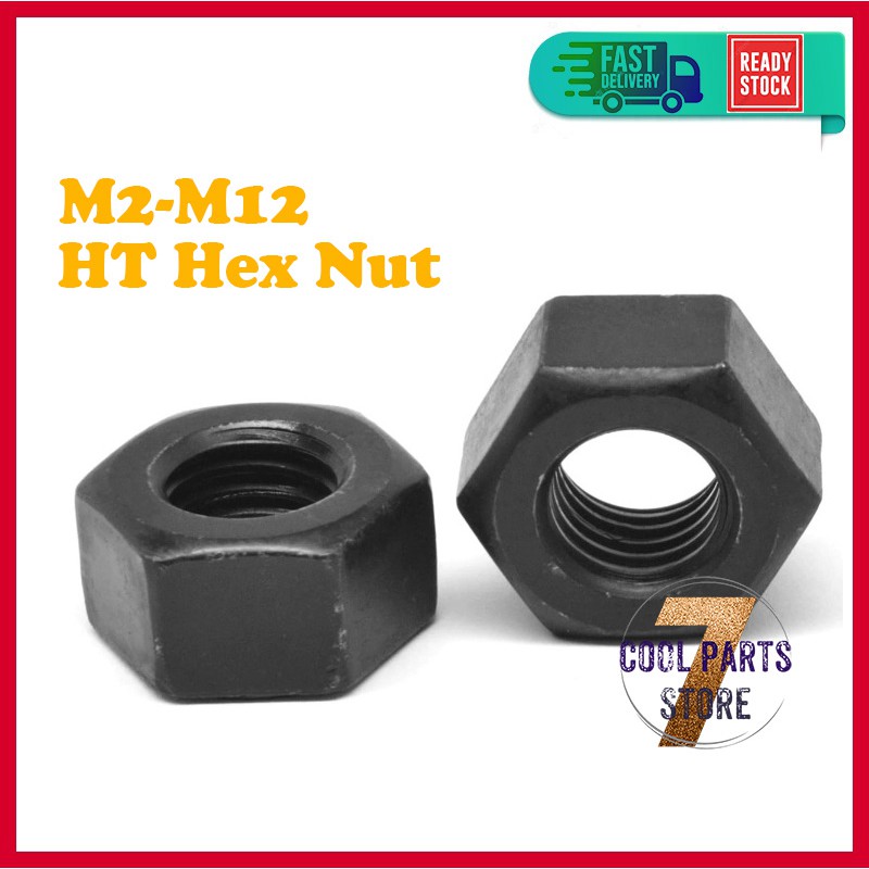 HT Hex Nut - M2 ~ M12 High Tensile Hexagon Nut G8.8 - 10PCS PER PACK ...