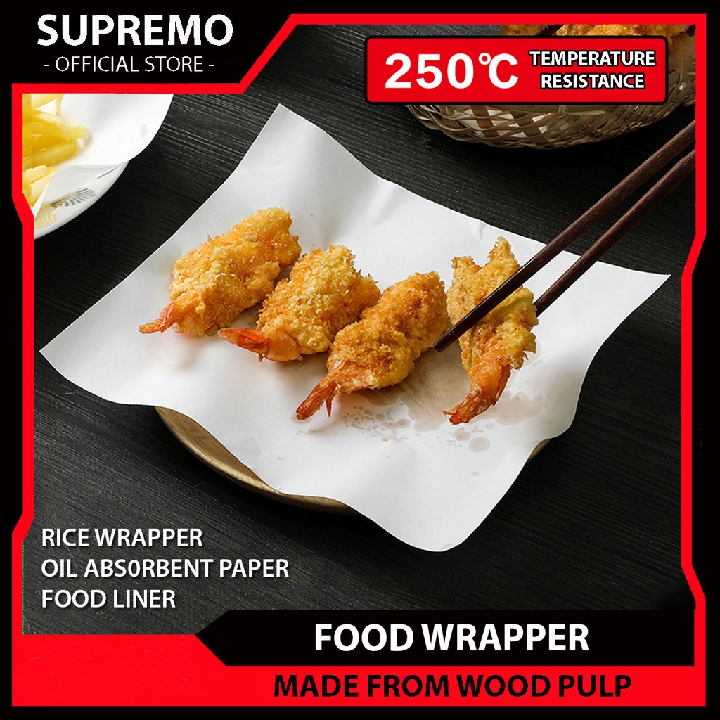 50pcs. Food Wrapper Food Liner Oil Absorbent Paper made from wood pulp ...