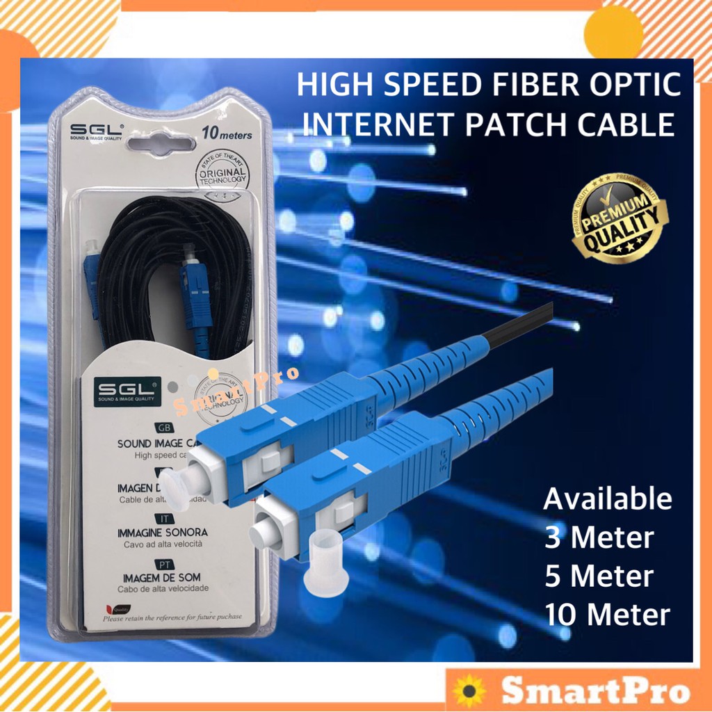 SGL High Speed SC-SC Single Mode Fiber Optic Cable Patch Cord 3M 5M 10M ...