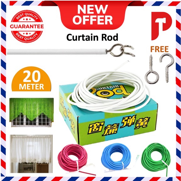 Curtain Rod 🔥 Ready Stocks 🔥 20Meter Spring Dawai Langsir / Curtain Rod ...