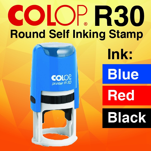 Self Inking Colop R30 Round Rubber Stamp | Shopee Malaysia