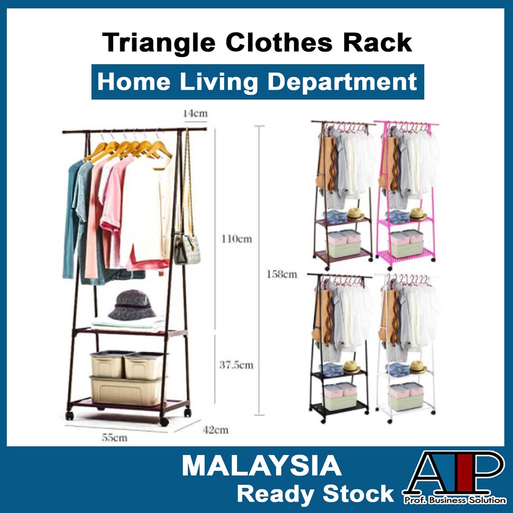 Furniture🛋️ Metal Triangle Clothes Rack Cloth Rack Clothes Garment ...
