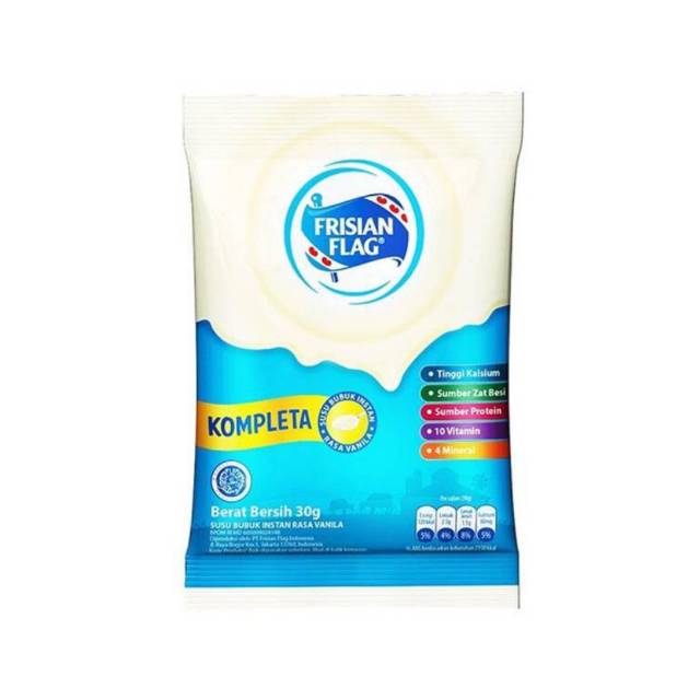 Frisian Flag Flavor Vanilla Completa Milk Powder (30 Grams) | Shopee ...