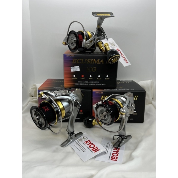RYOBI fishing reel ECUSIMA II HG 2000 / 4000 / 5000 SPINNING REEL with ...
