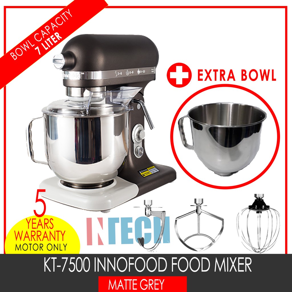 INNOFOOD KT-B7/KT-7500 HEAVY DUTY STAND MIXER COMES WITH 2 BOWLS ...