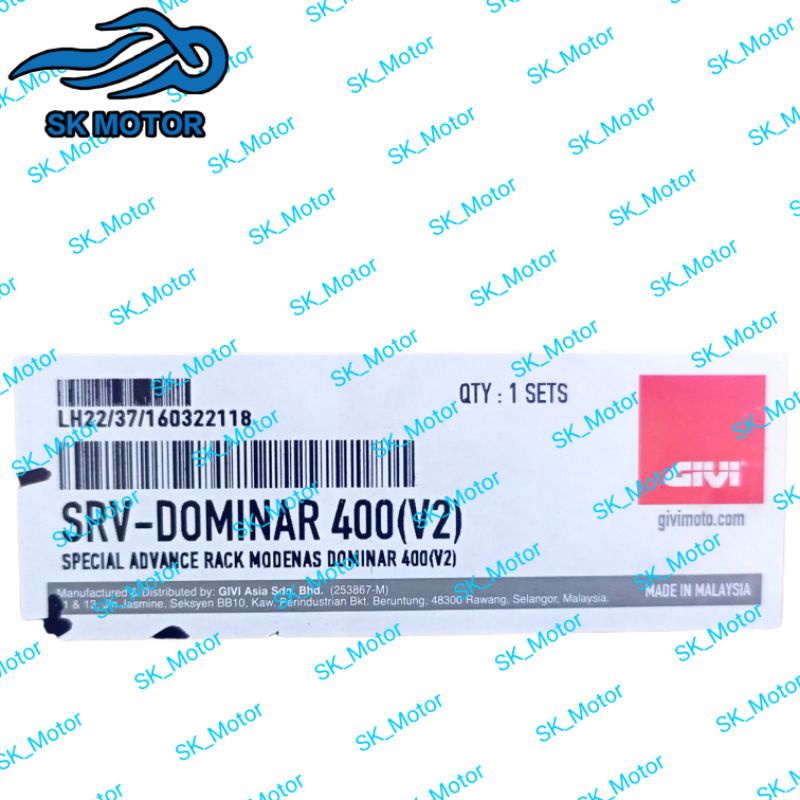 GIVI Modenas DOMINAR 400 (V2) ELEGAN 200 250 ELEGAN 150 SN150J PULSAR ...