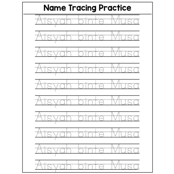 Children Name Tracing Exercise Customise Name Tracing Worksheet ...