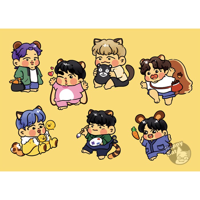 Sticker pack BTS in animal form | Shopee Malaysia