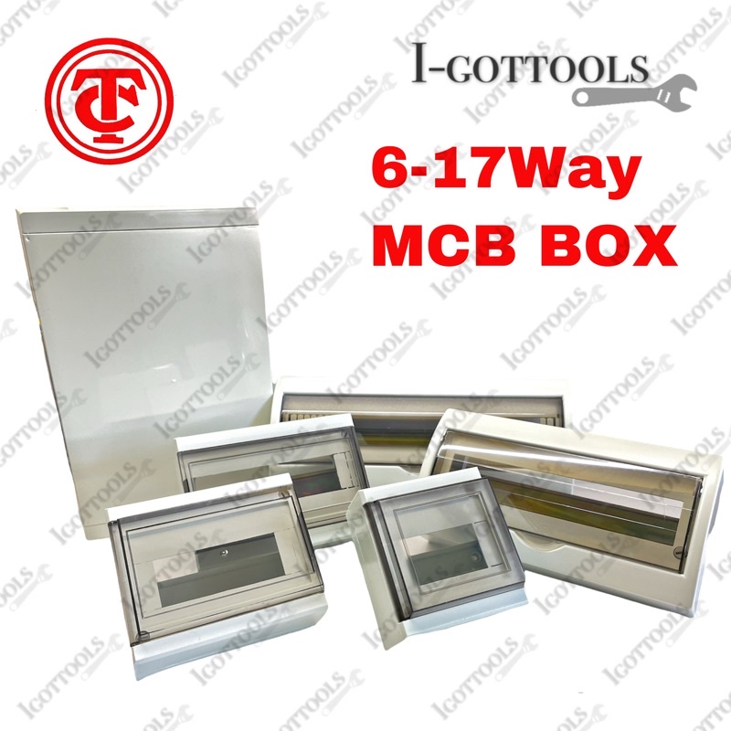 TC (Tham Chee) Surface PVC MCB DB BOX / 6 Way to 17 Way CONSUMER UNIT ...