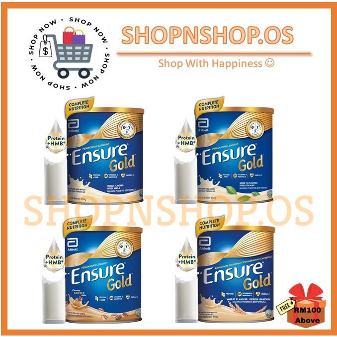 Ensure Gold 400g / 800g (Vanilla | Wheat | Coffee | Green Tea | Almond) [Expiry in description ...
