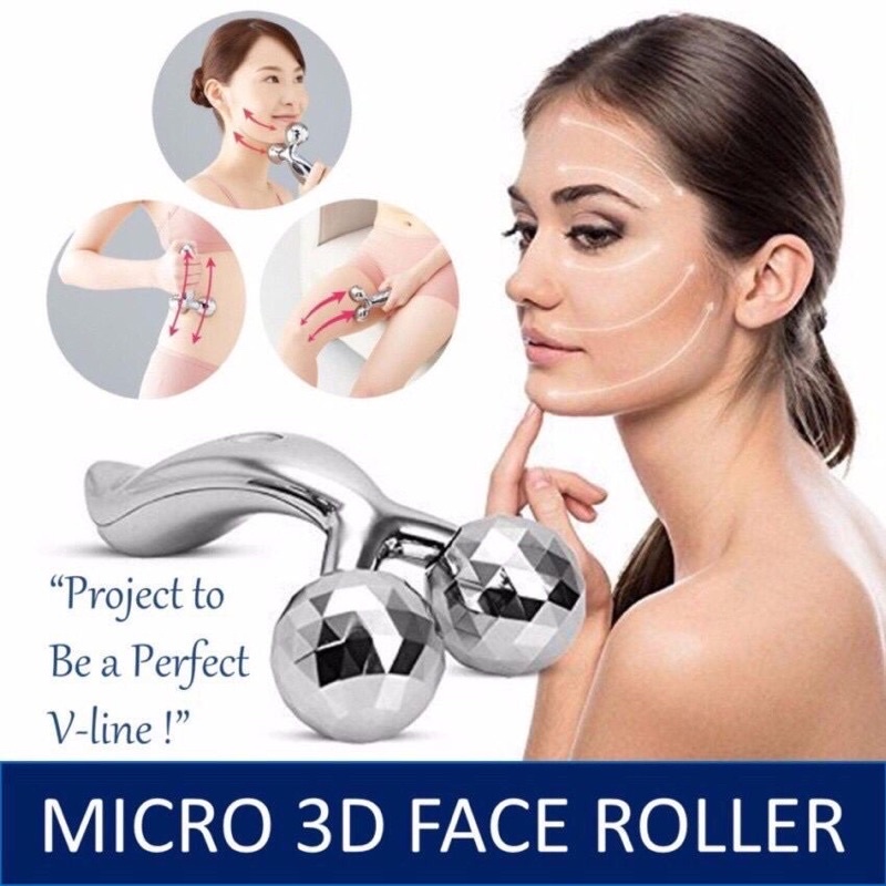 3D massager Roller V Shape Bentuk muka v-shape Urut seluruh badan ...