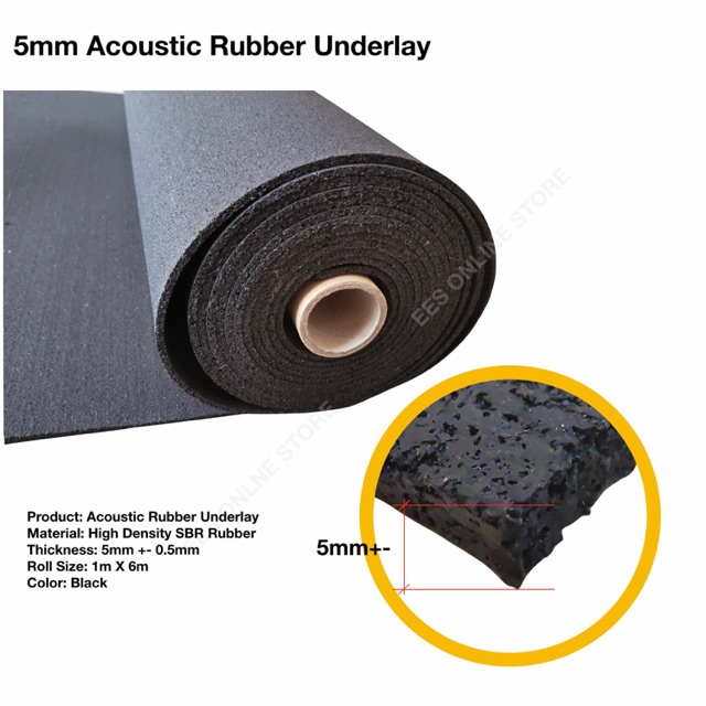 3MM/5MM ACOUSTIC RUBBER UNDERLAY/ SOUNDPROOF | Shopee Malaysia