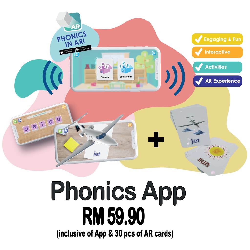 Phonics reading and activity kit with AR (Augmented Reality) | Shopee ...