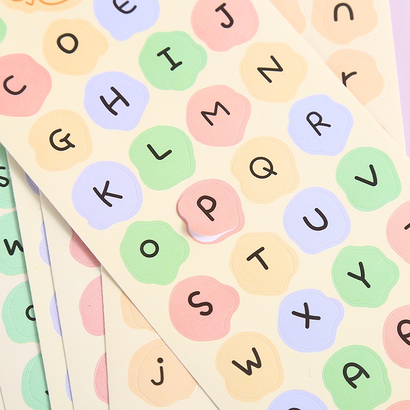 SS Cute ABC Sticker Alphabet Sticker Decoration Sticker Stationery ...