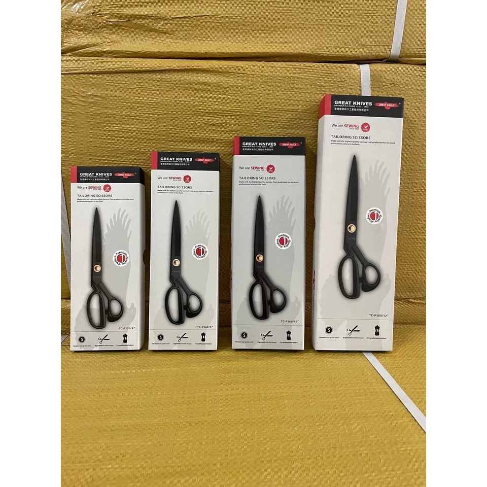Gunting Kain High Quality Tailoring Scissor, Gunting Tailor Blade Hitam ...