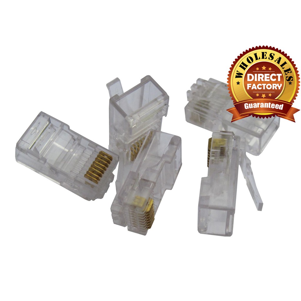 TYCO AMP RJ45 Connector Network Connector Gold Plate UTP | Shopee Malaysia