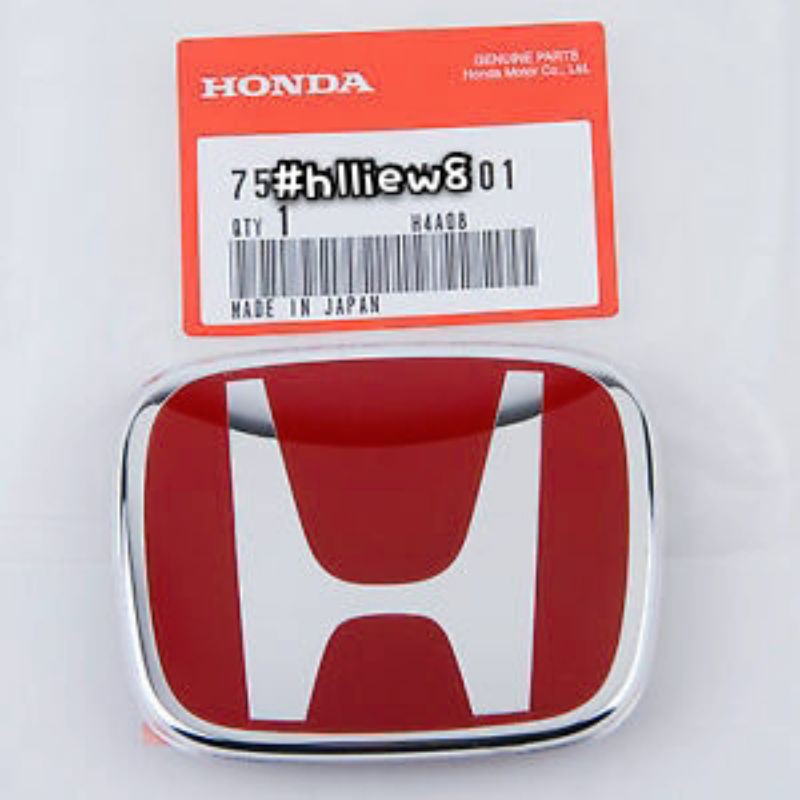 [ hlliew8 ] Honda Integra DC5 S6M Type-R Rear H Emblem ( Red Color ...