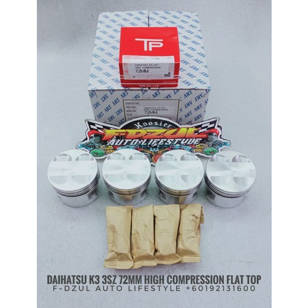 Piston ART High Compression Daihatsu K3 3SZ Myvi Alza 72MM 72.5MM ...