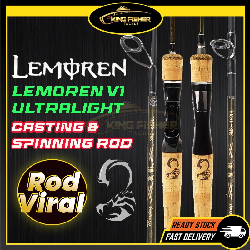 KFT LEMOREN V1 Fishing Rod Joran Pancing UL Rod Ultra light Ultralight ...