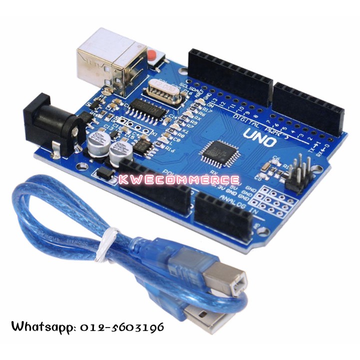 Arduino Uno R3 Microcontroller Board SMD + Free Arduino USB Cable ...