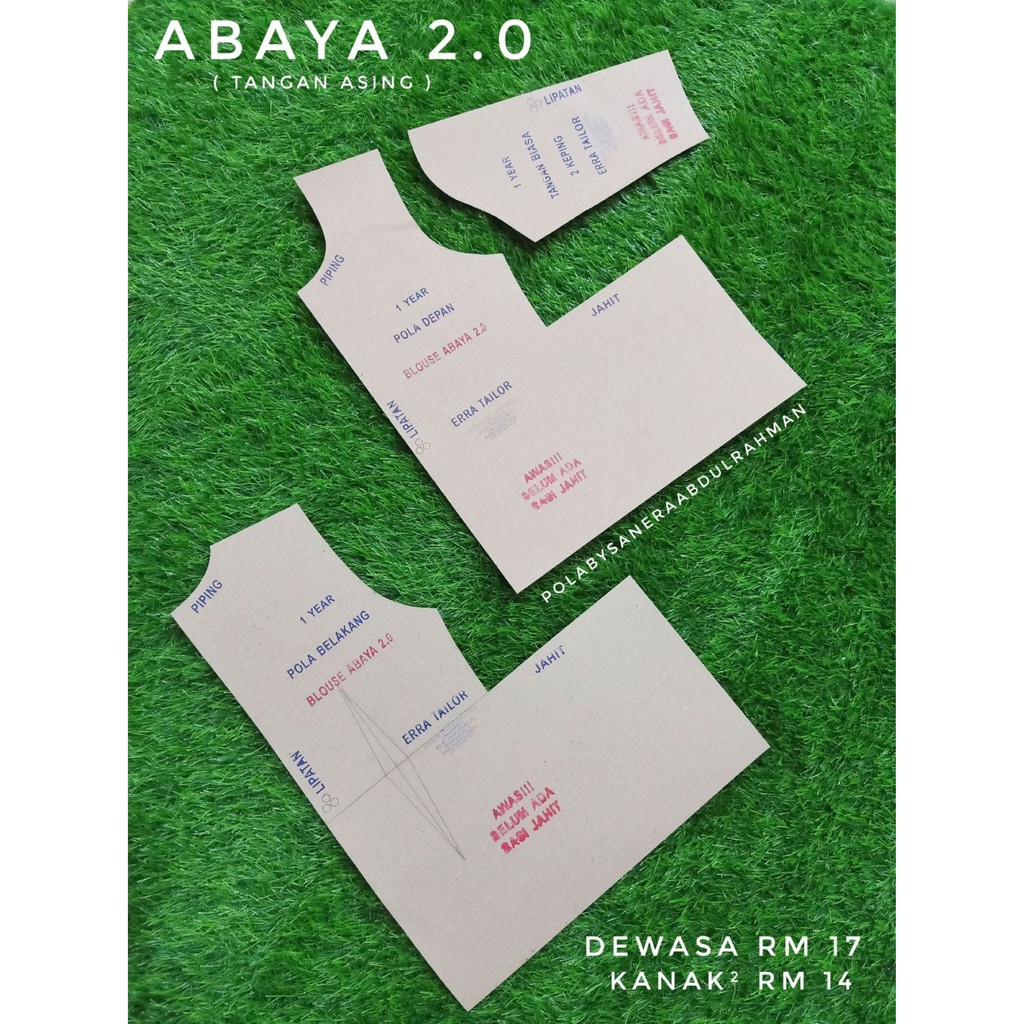 ( DEWASA ) POLA BLOUSE ABAYA 2.0 - TANGAN ASING - | Shopee Malaysia