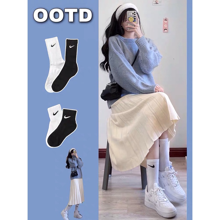 Stoking NIKE Nike wanita tiub pertengahan musim sejuk bahagian bawah ...