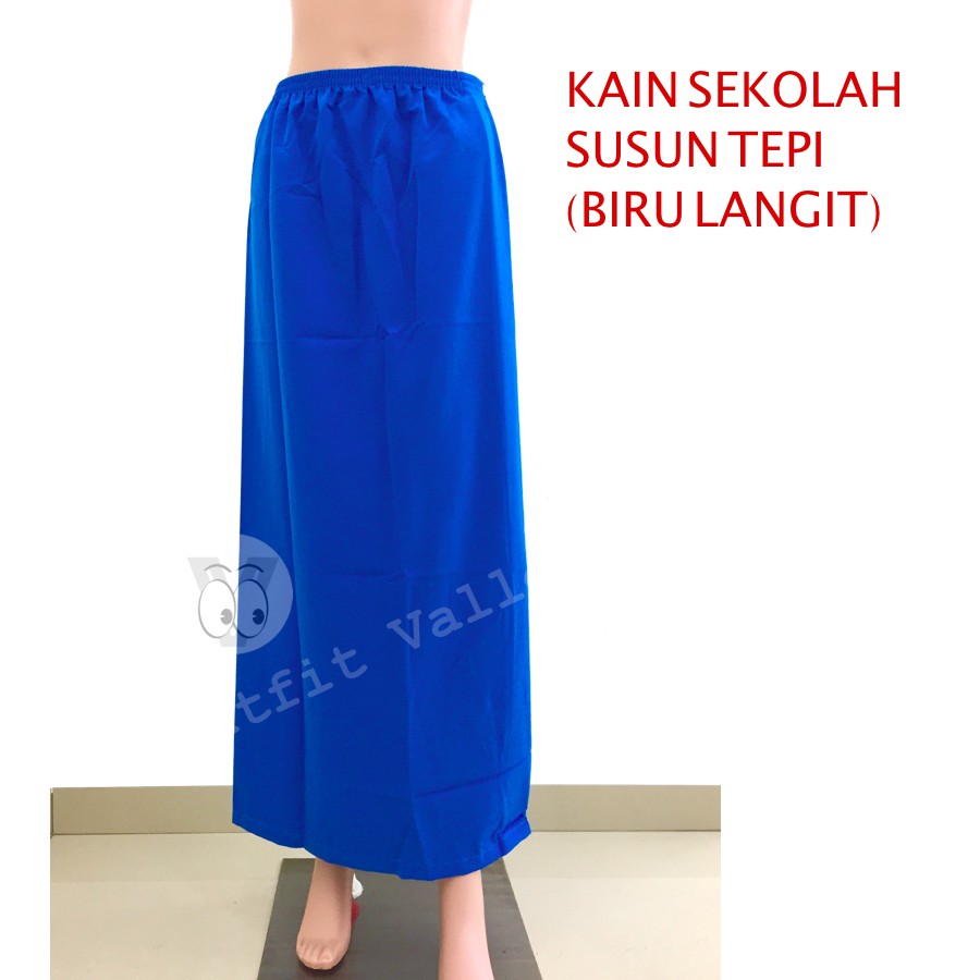 .Kain Susun Tepi Sekolah Menengah BIRU LANGIT Kain Licin (Koshibo ...