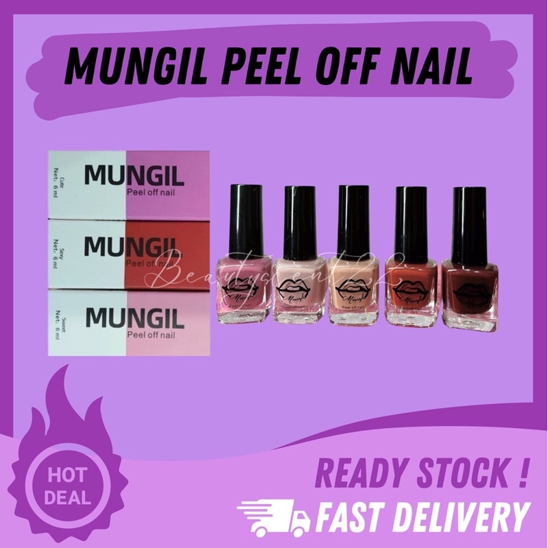 MUNGIL PEEL OFF NAIL ORIGINAL HQ 💯 | Shopee Malaysia