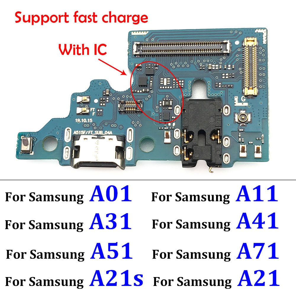 Original USB Charging Port Charger Board Flex For Samsung A51 A11 A01 ...